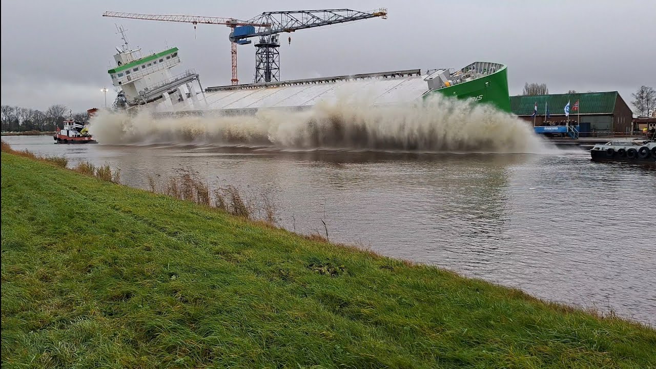 Ship HAGLAND POLARIS Big Launch @Royal bodewes Met natte voetjes aan de ...