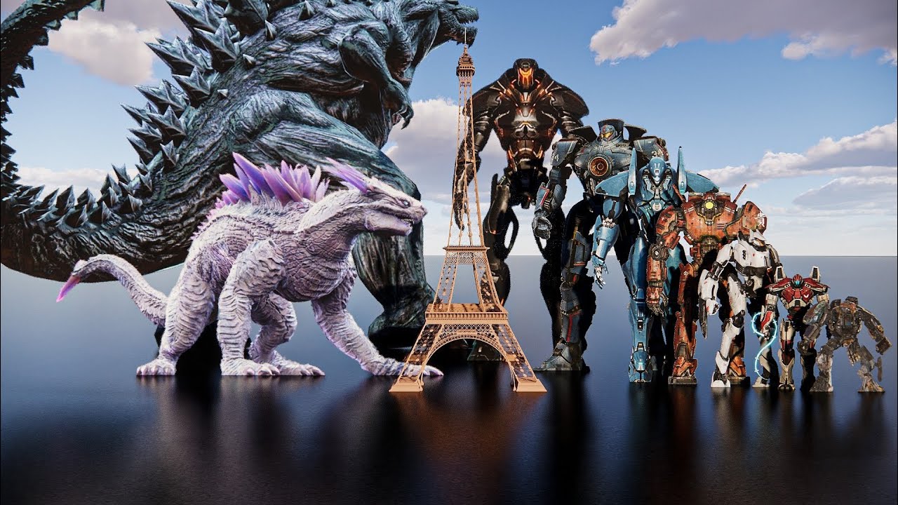 Jaegers size against Shimo & Godzilla Earth size - YouTube