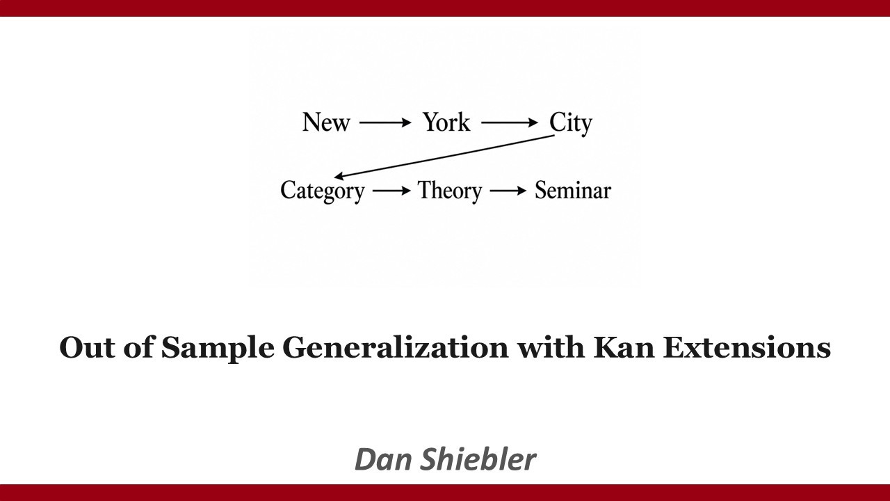 Dan Shiebler --- Kan Extensions for Generalizations. - YouTube