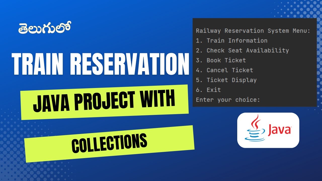 Java Project With Collections | Train Reservation Systems - YouTube