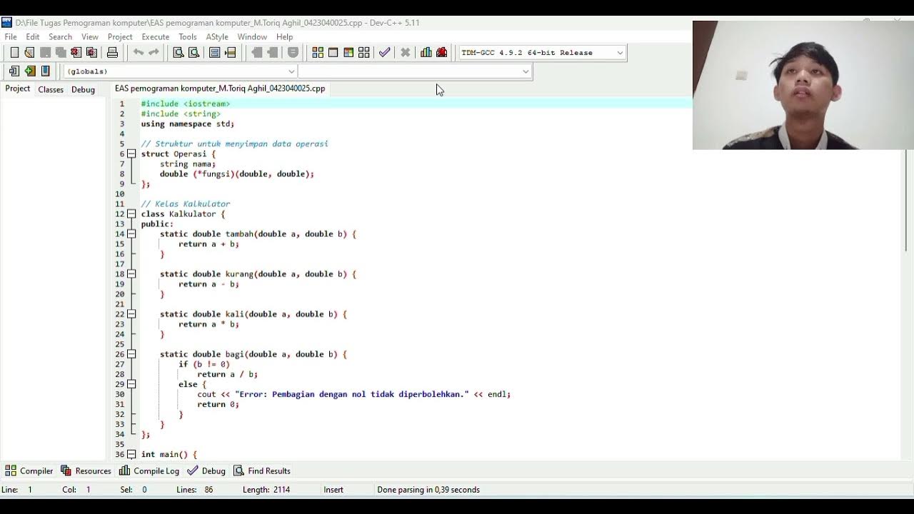 EAS Pemograman komputer_Muhammad Toriq Aghil _0423040025 - YouTube