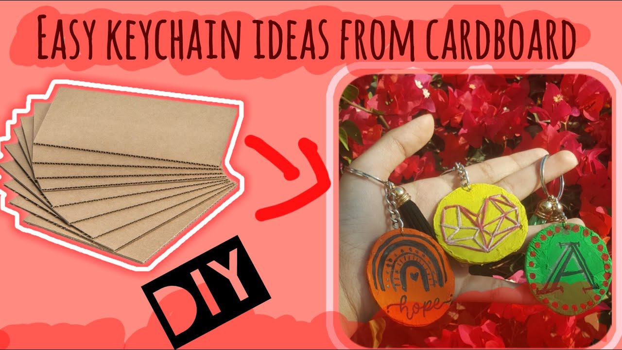Easy keychain ideas from cardboard | Boundless BrushStrokes - YouTube