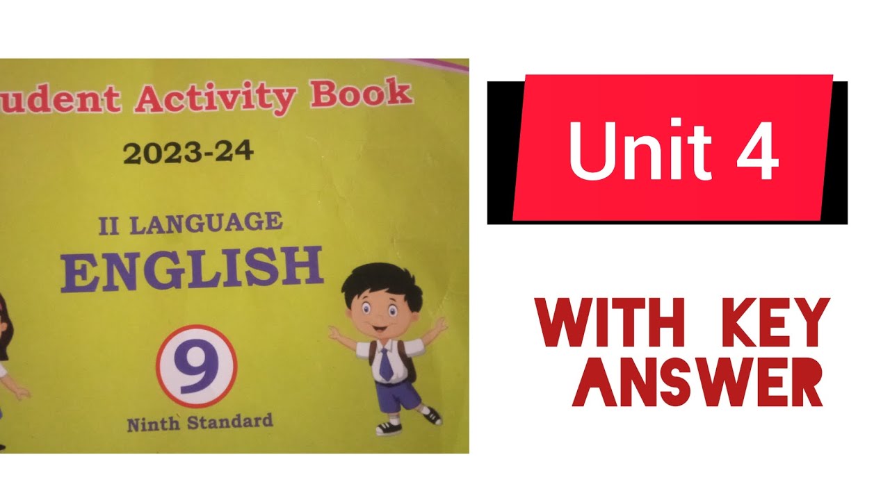 9th std English student activity book unit 4 key answer - YouTube