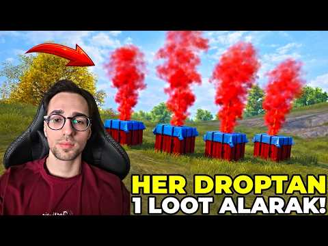 HER DROPTAN 1 LOOT ALARAK WIN ALMAK! (5 DROP AÇTIM) PUBG MOBILE
