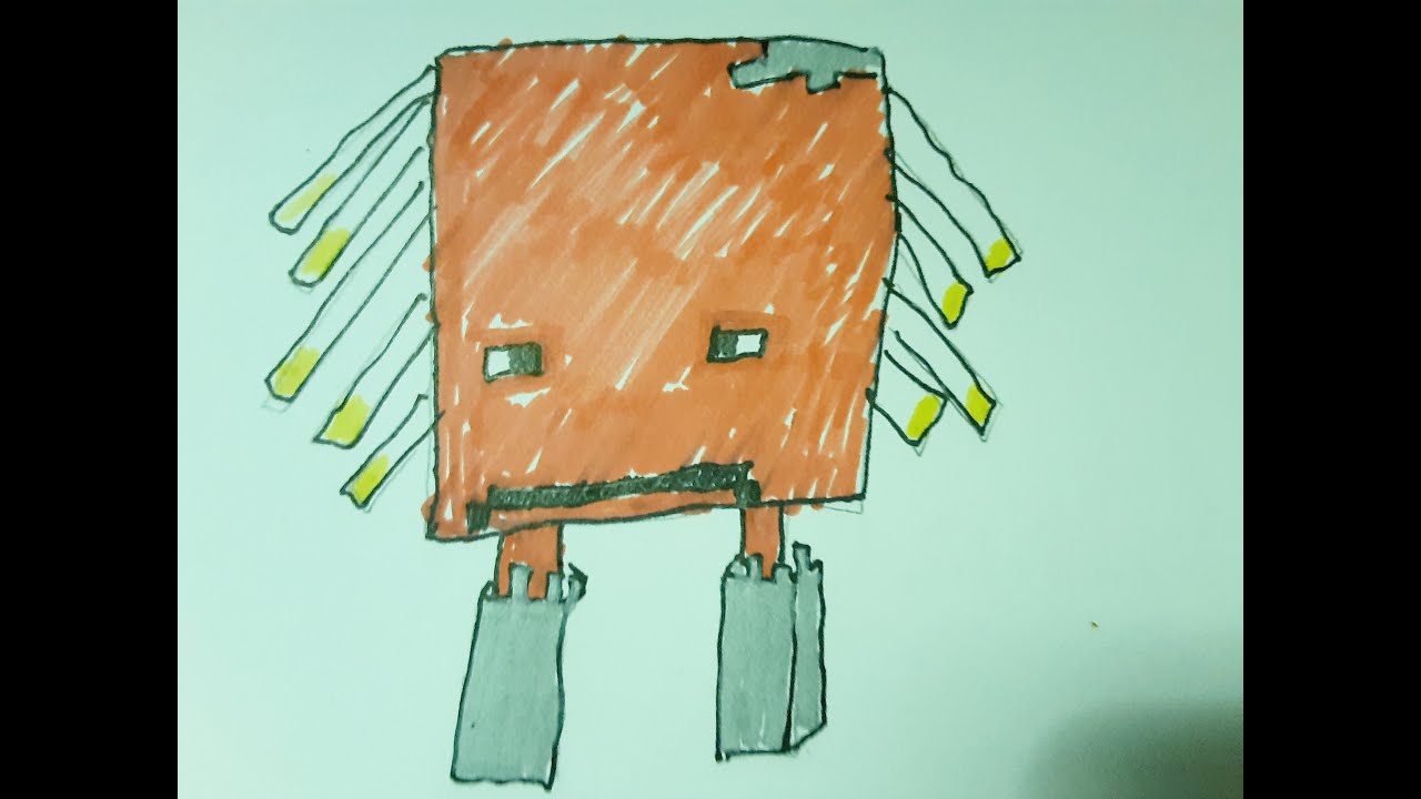 Tutorial de como dibujar a un ¡STRIDER! -MINECAFT Tutorial of how to ...