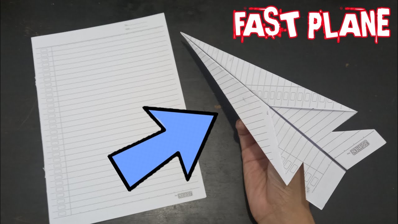 How to Make a Paper Airplane [ Fast Plane ] - Easy Tutorial - Paper ...