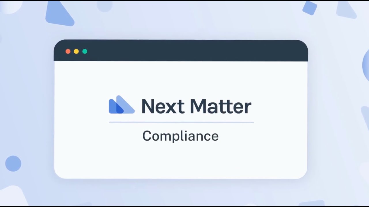 Next Matter for Compliance - YouTube