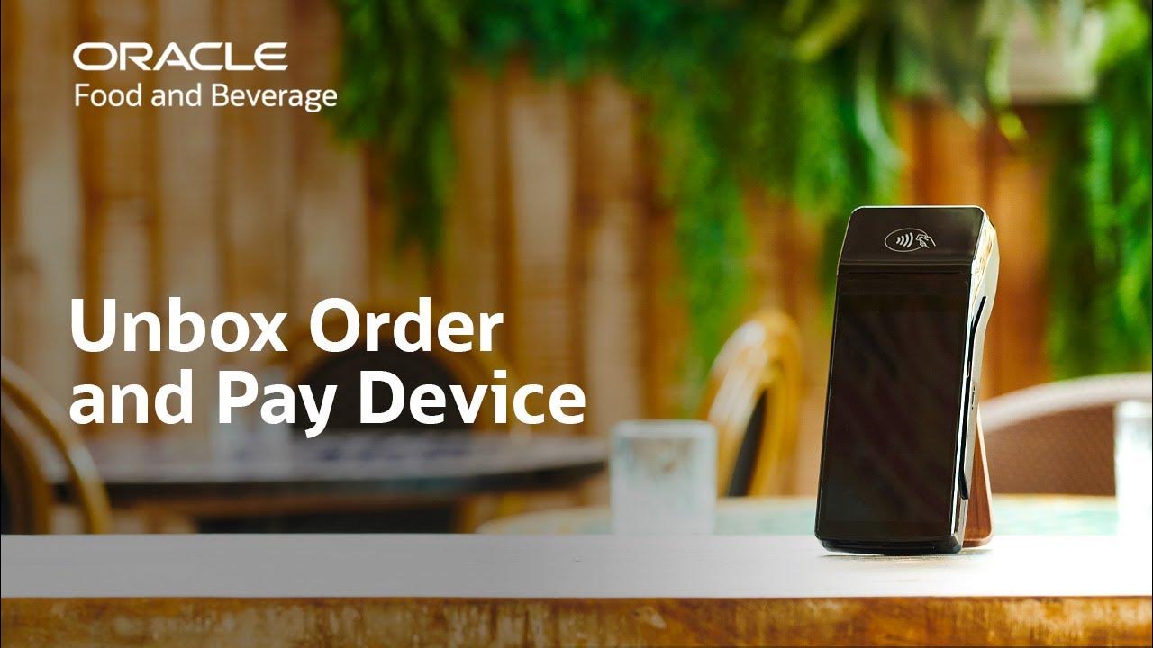Oracle MICROS Simphony: unboxing the order and pay device - YouTube