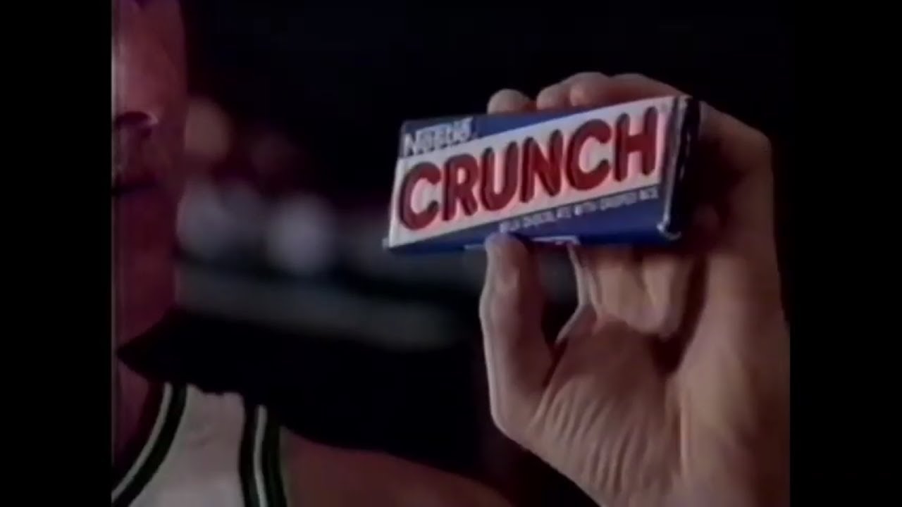 Vintage Nestle Crunch Bar Commercial | Larry Bird | 1986 - YouTube
