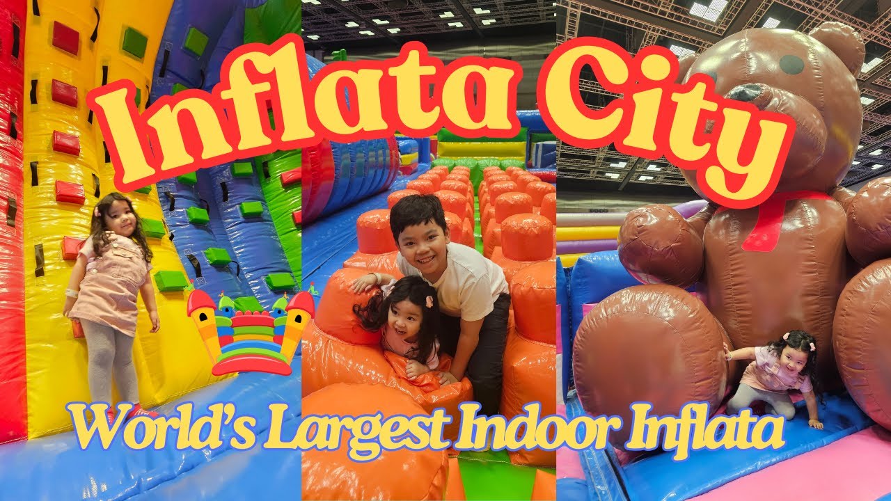Inflata City / The World's Largest Indoor Inflata open in qatar - YouTube