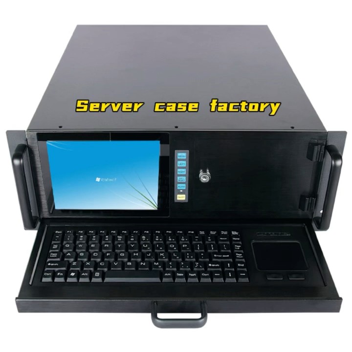 server chassis with keyboard, display and hot-swappable hard disk ...