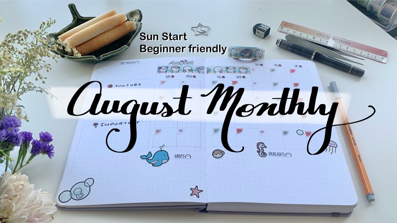 ASMR August Monthly Setup - YouTube