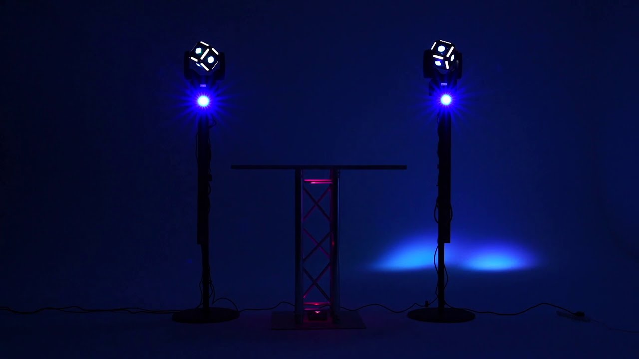 Truss DJ Booth with Pixel Bars & Moving Heads - YouTube