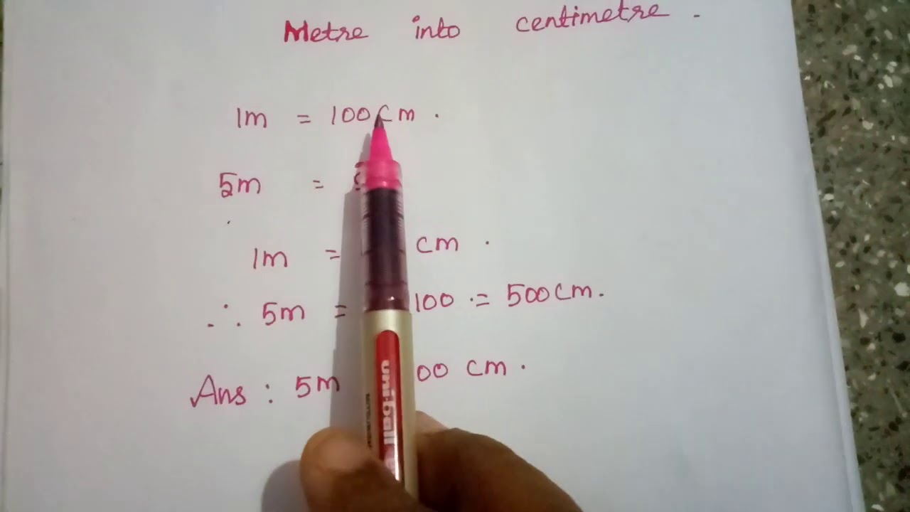 Metre Into Centimetre YouTube