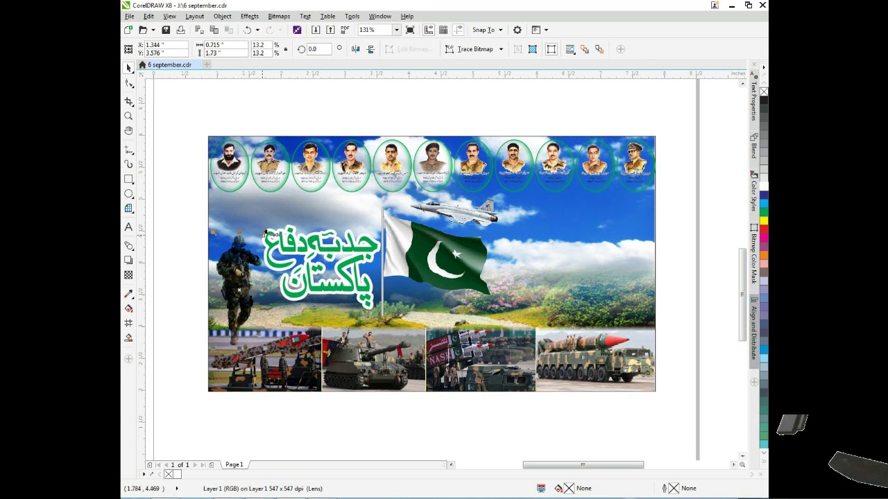 how to make 6 September flex,banner design in coreldraw X8 I Defence ...