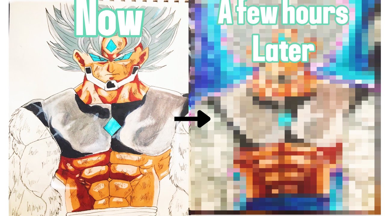 Finishing my ARCHANGEL GOKU drawing + How to Draw LUCIF FUTURE TRUNKS ...