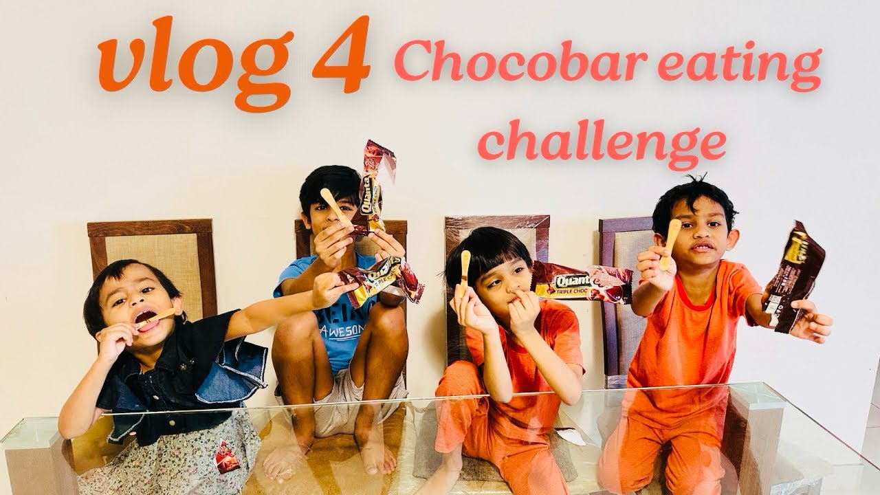 Vlog4: Chocobar eating challenge by our kutties😍🥰 @Lallummasworld like ...