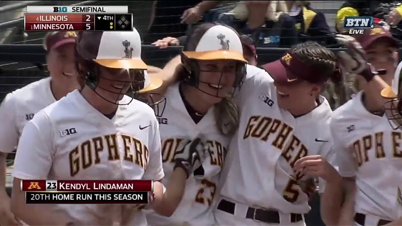Kendyl Lindaman's Grand Slam vs. Illinois #BTNStandout - YouTube