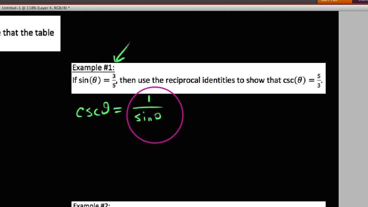 Trig Identities: The Reciprocal Identities - YouTube