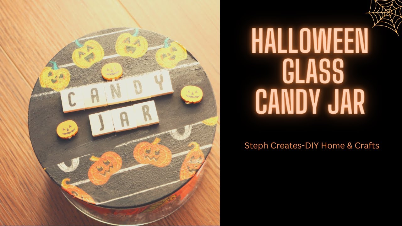 DIY Halloween Candy Jar: Transforming a Glass Jar from Target - YouTube