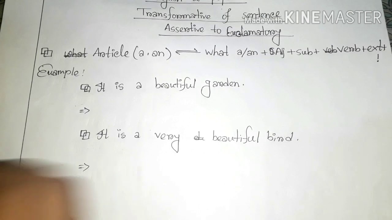 Class (8-10) English (Transformation of sentence) Part-20 - YouTube