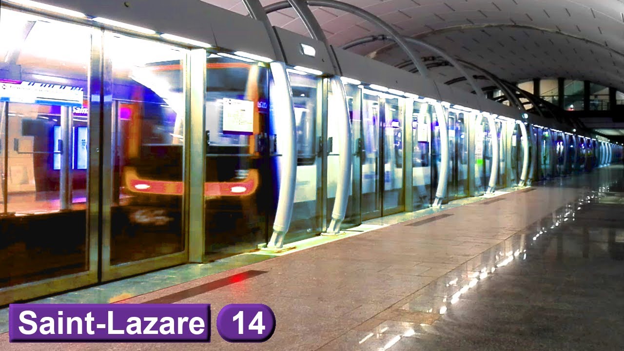 Saint-Lazare | Line 14 : Paris métro ( RATP MP14 - MP05 ) - YouTube