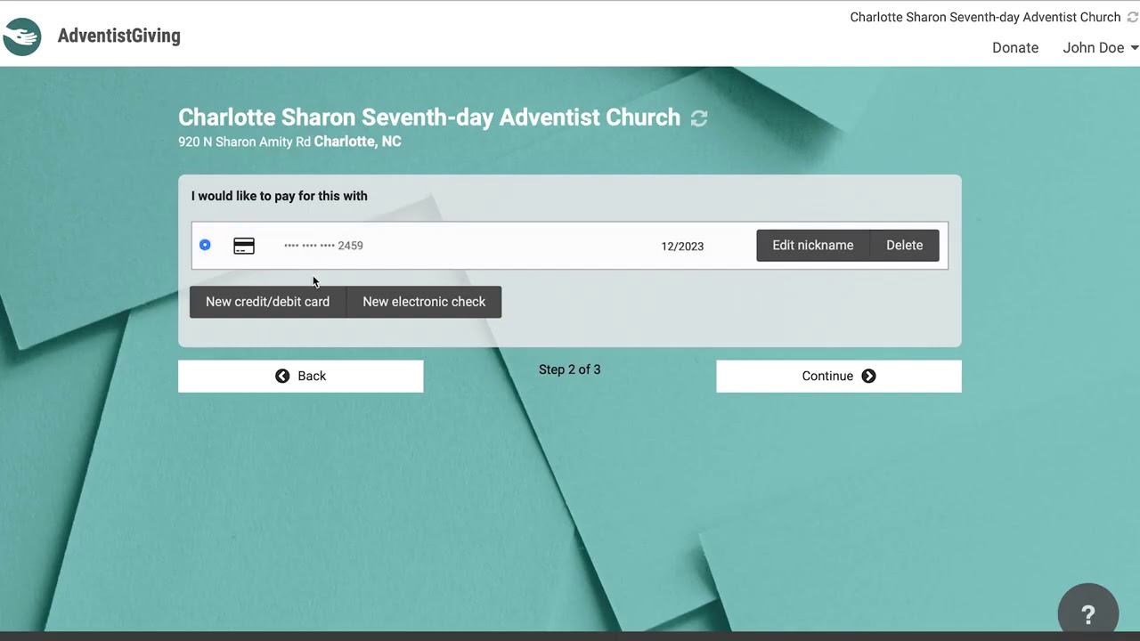 Adventist Giving Website Tutorial (Carolina Conference) - YouTube