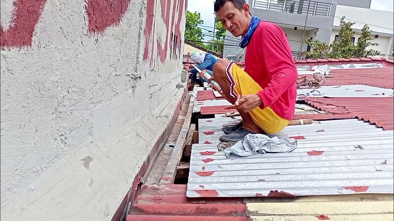 Pag Repair Ng Gutter At Pag Pintura Ng Bubong | Mr. Nollan Vlog - YouTube