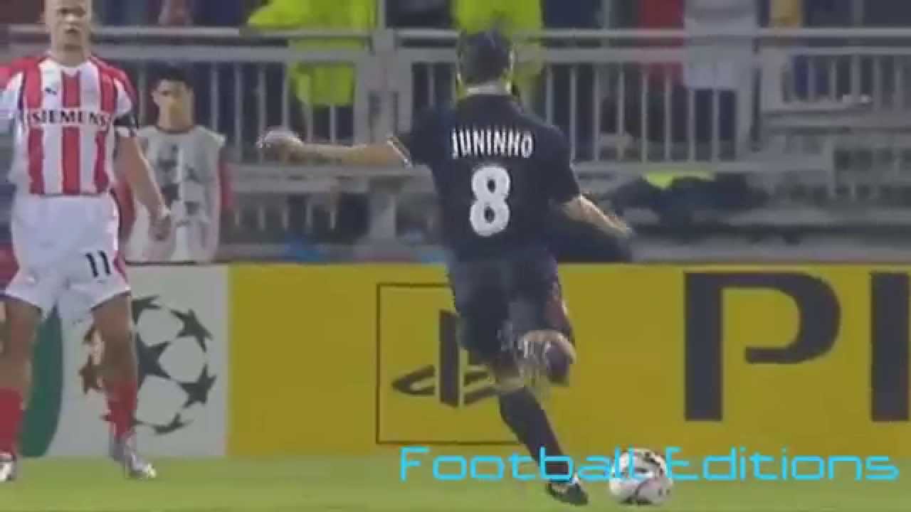 Juninho Pernambucano The Legend Top 10 Free Kicks - YouTube