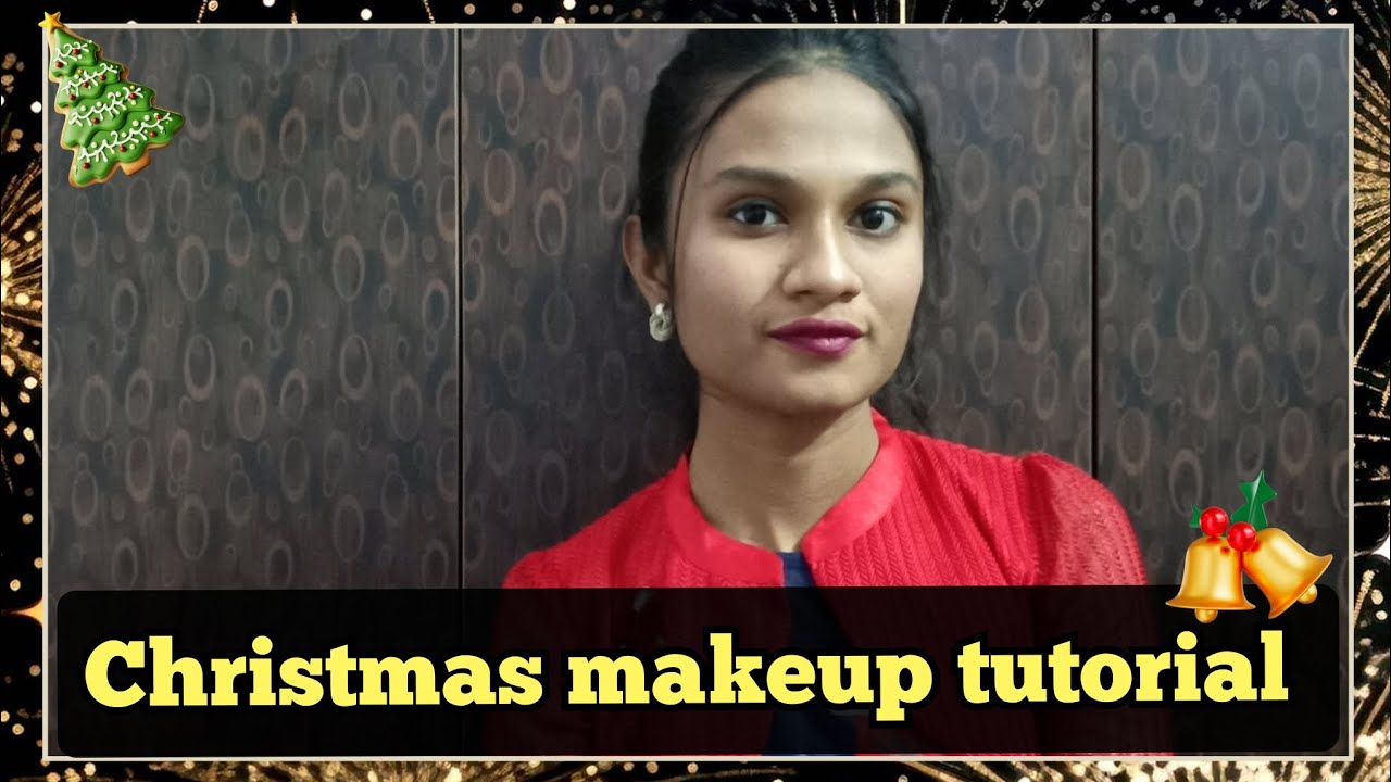 Christmas makeup look|Simple christmas makeup tutorial 2023| - YouTube