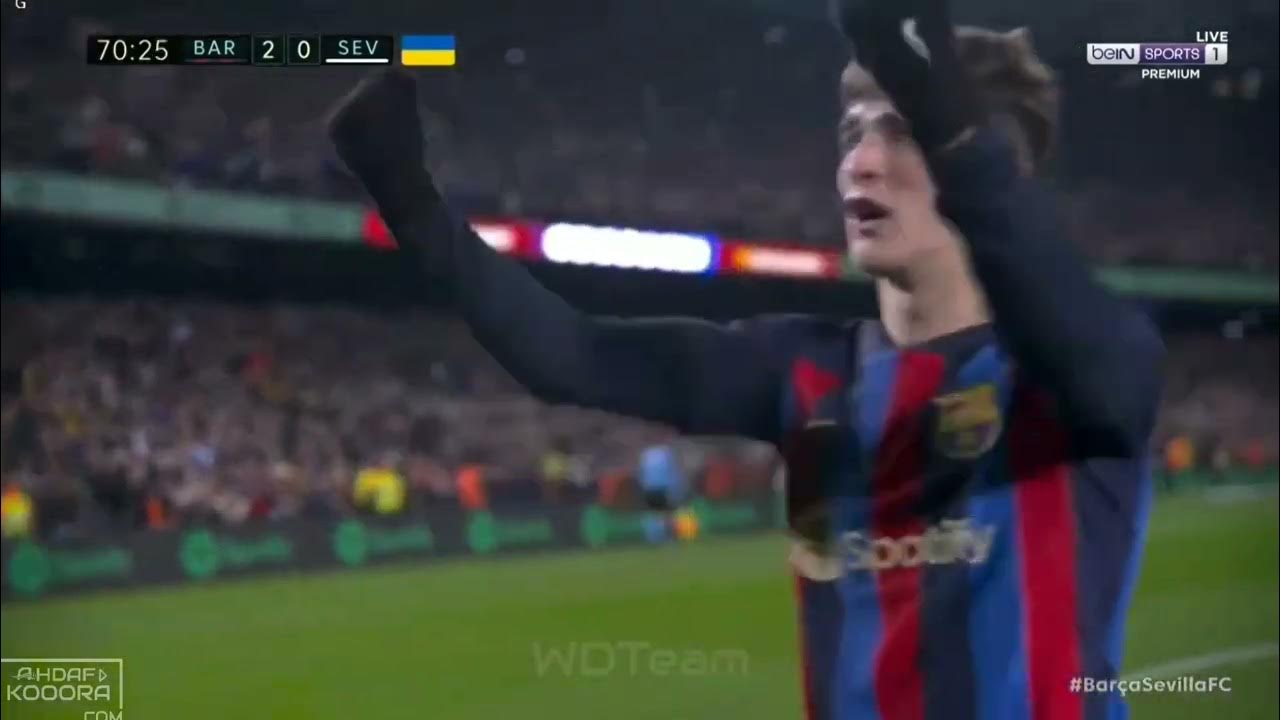Gavi Rare Kissing The Badge Celebration Vs Sevilla La Liga 4k Uhd Pablo Gavi Free Clip For