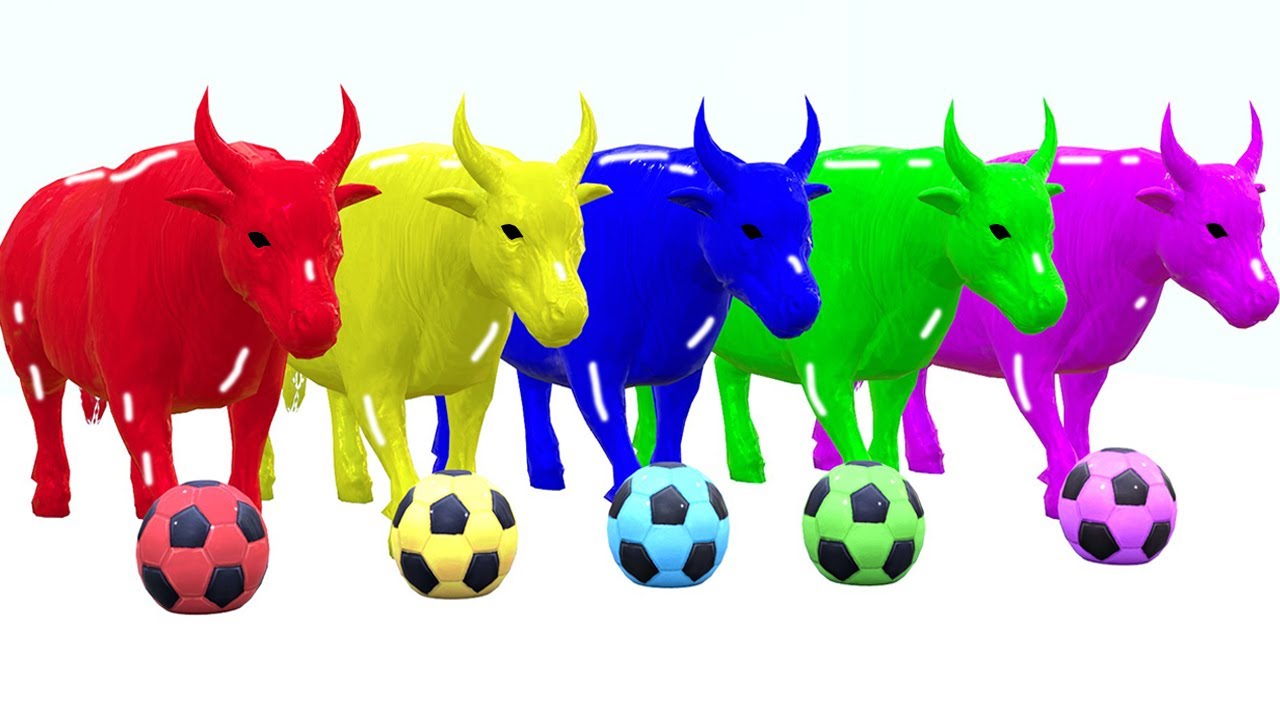 🔴 LIVE! 5 Giant Lion Cartoon, Cow, Elephant, Tiger, Dinosaur, Paint ...