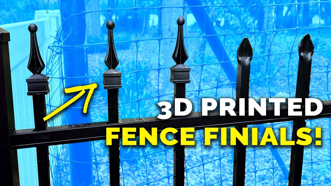How to Install Finials (3D Printed or Metal) on your Fence - YouTube
