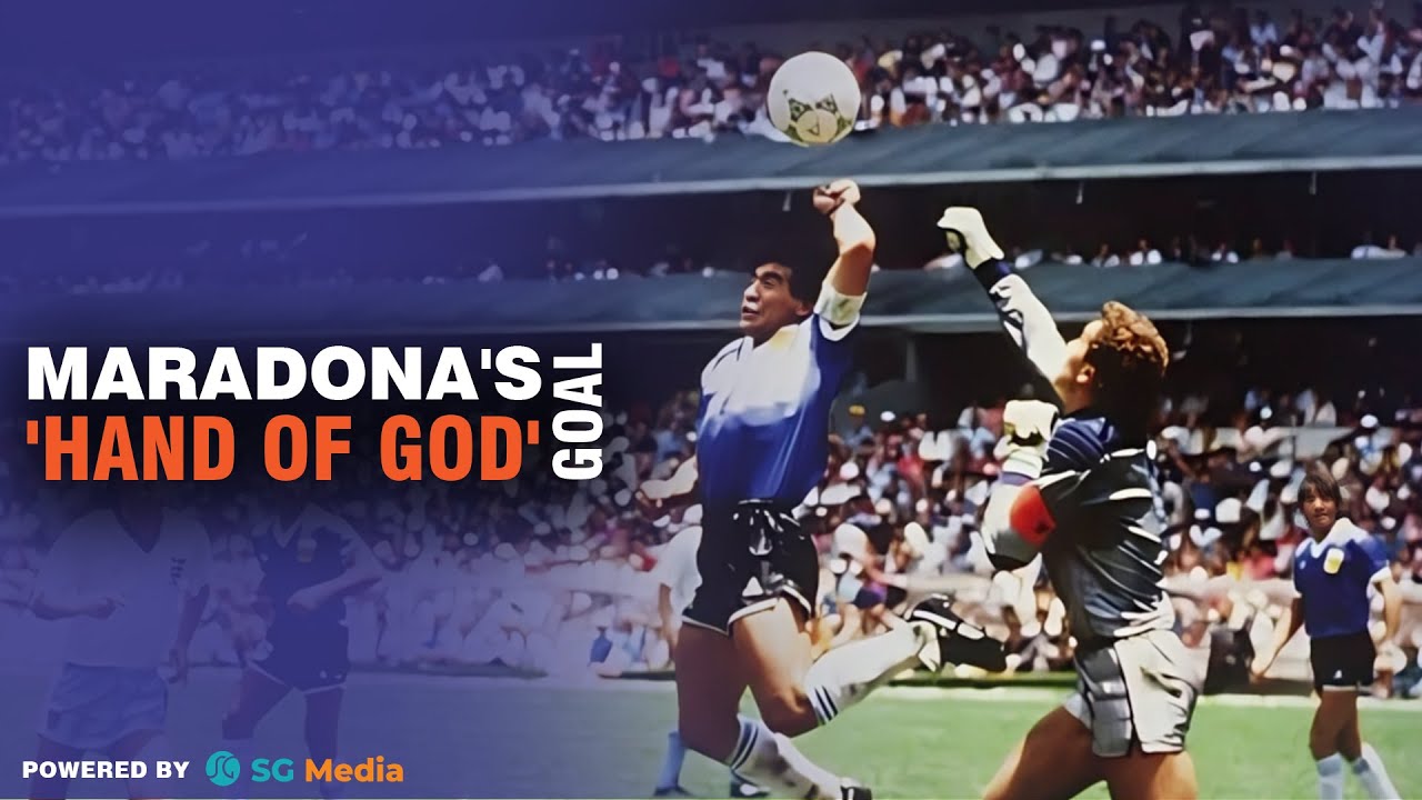 Maradona's 'Hand of God' Goal 1986 World Cup | Argentina v England 1986 ...