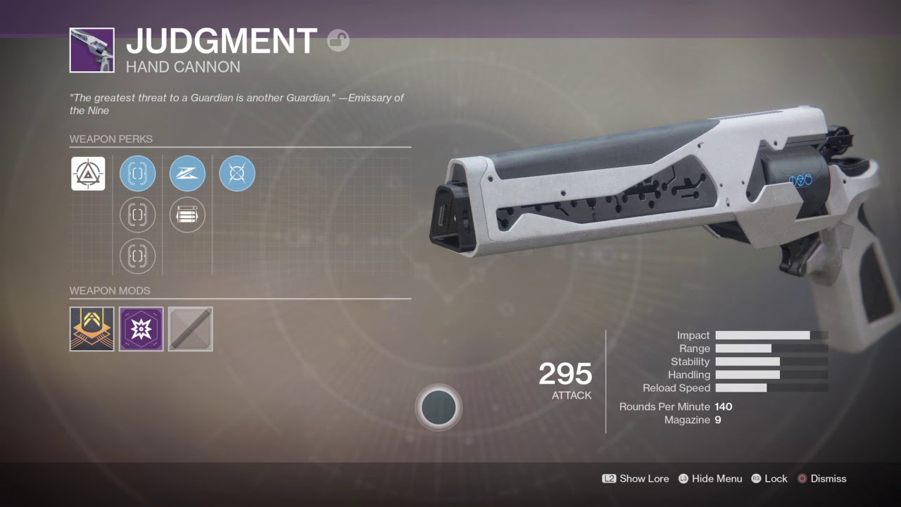 Destiny Legendary Hand Cannon