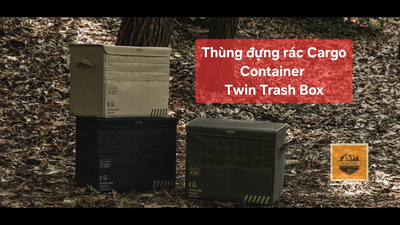 Thùng đựng rác Cargo Container TWIN TRASH BOX - YouTube
