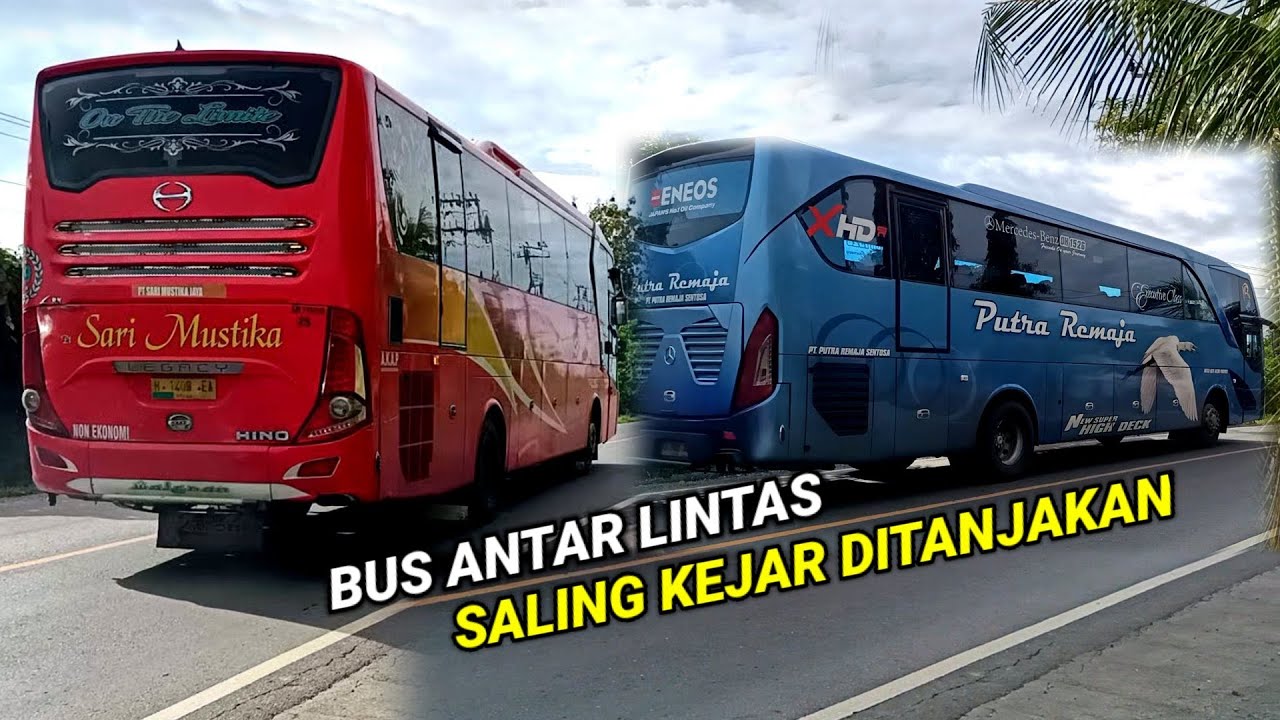 DI TANJAKAN CAKAT LINTAS SUMATERA MELINTAS KENCANG BUS ANTAR LINTAS ...
