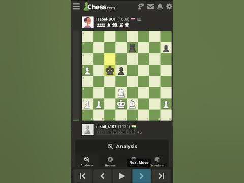 Finally somehow defeated Isabel-BOT on chess.com ♟️| #chess #checkmate #chesscom #bot - YouTube
