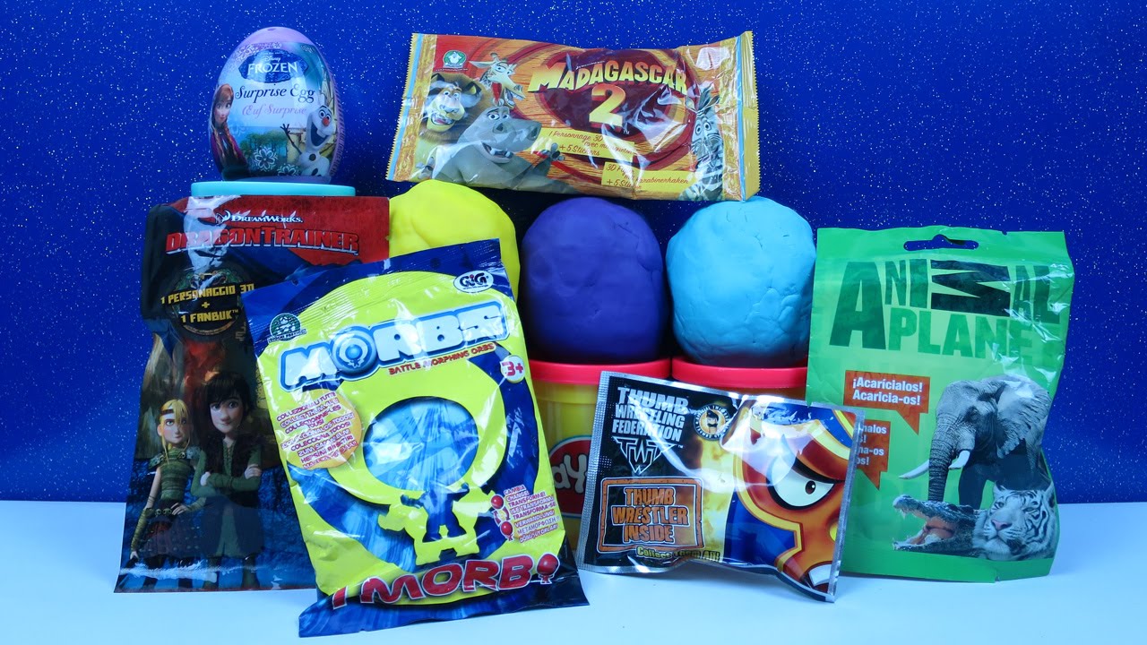 Play-Doh Surprise eggs & Blind bags opening! - YouTube