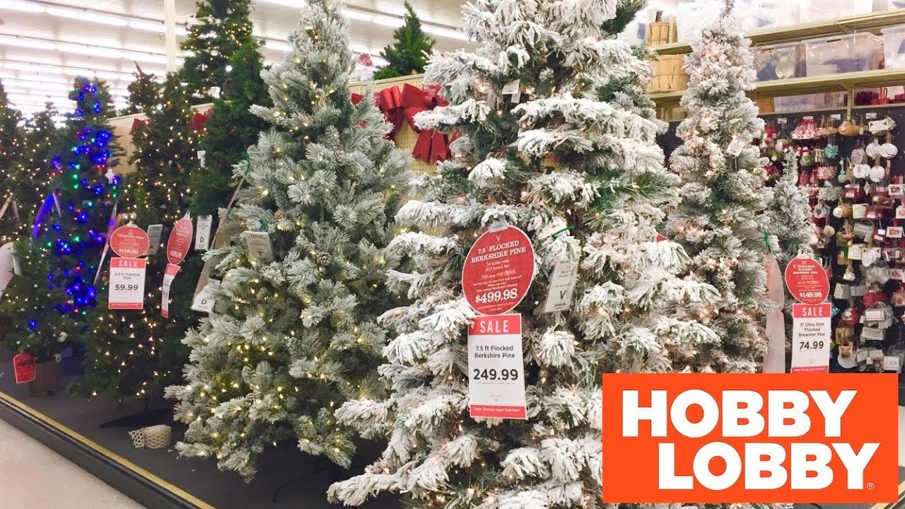 HOBBY LOBBY CHRISTMAS DECORATIONS CHRISTMAS TREES DECOR SHOP WITH ME ...