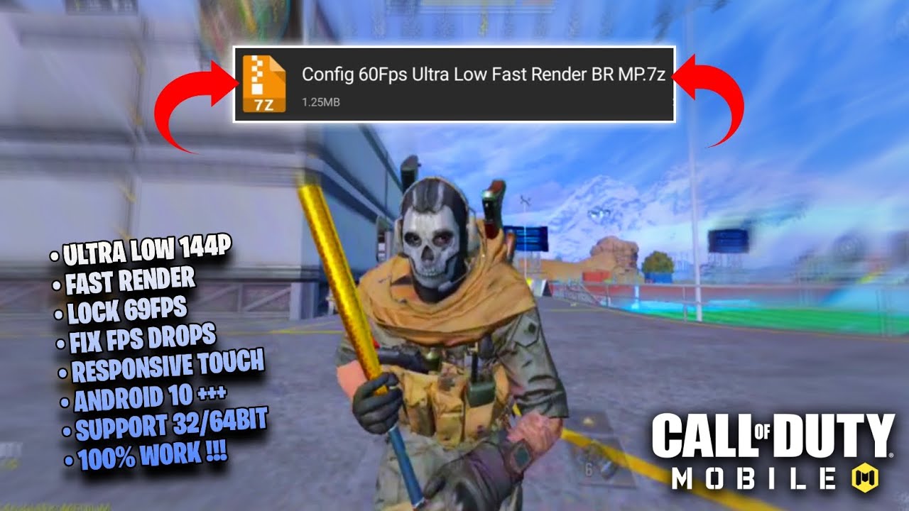 COD MOBILE CONFIG 60FPS ! | FAST RENDER + ULTRA LOW 144P - YouTube