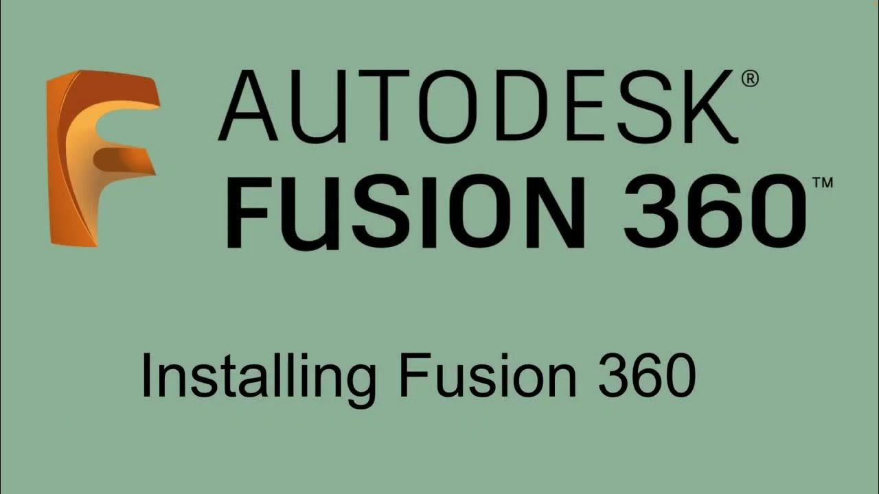 Fusion 360 Installation - Part 4 - YouTube