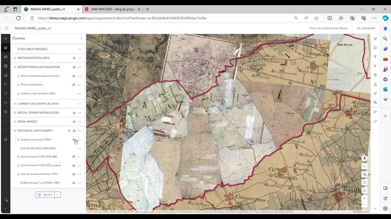 Tutoriel de prise en main des webSIG de l'ANR PARCEDES sous MapViewer (ArcGis online) - YouTube