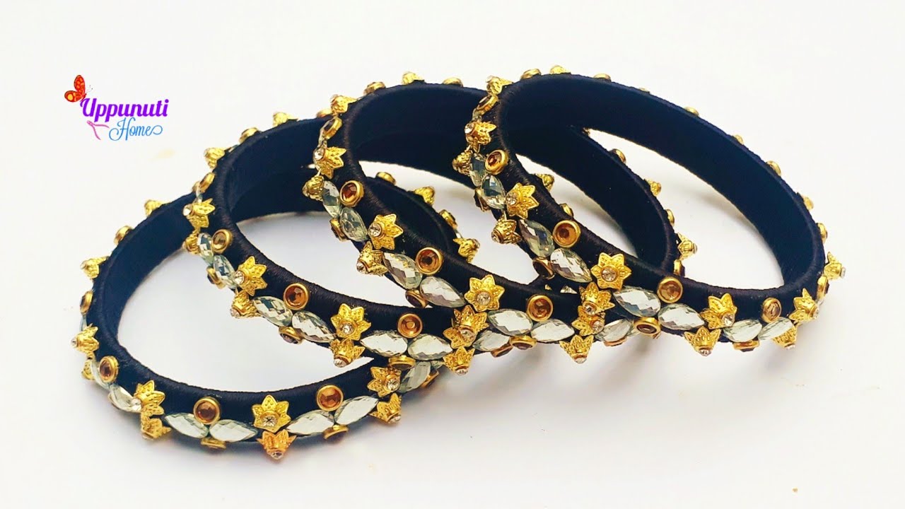 How To Make Beautiful Silk Thread Bangles At Home | DIY | Jewelry ...