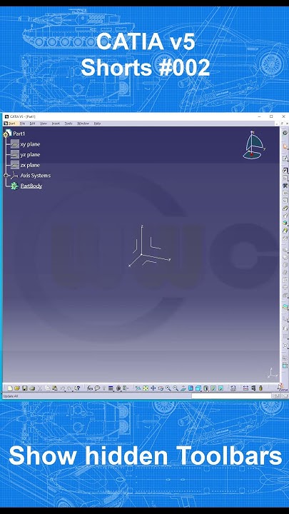 Catia v5 Shorts #002 - Show hidden Toolbars - YouTube