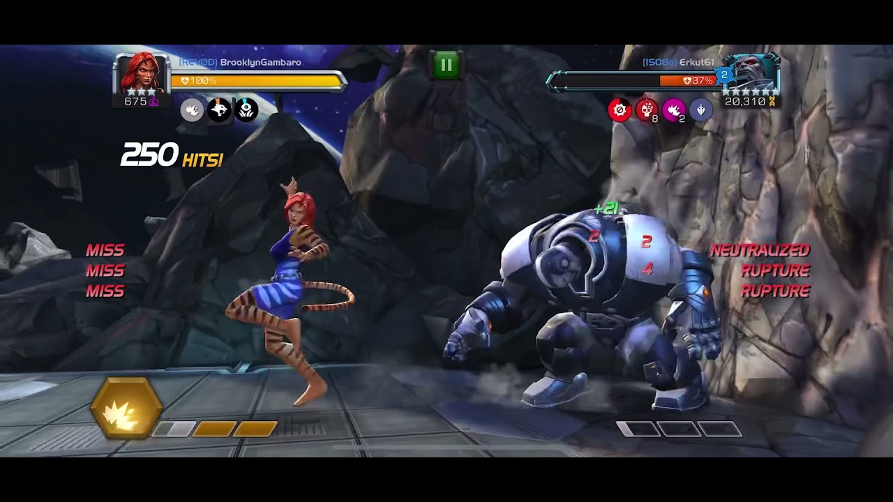 Tigra VS Apocalypse Solo - 3* rank 1 vs 6* Rank 4 Duel - Marvel Contest ...