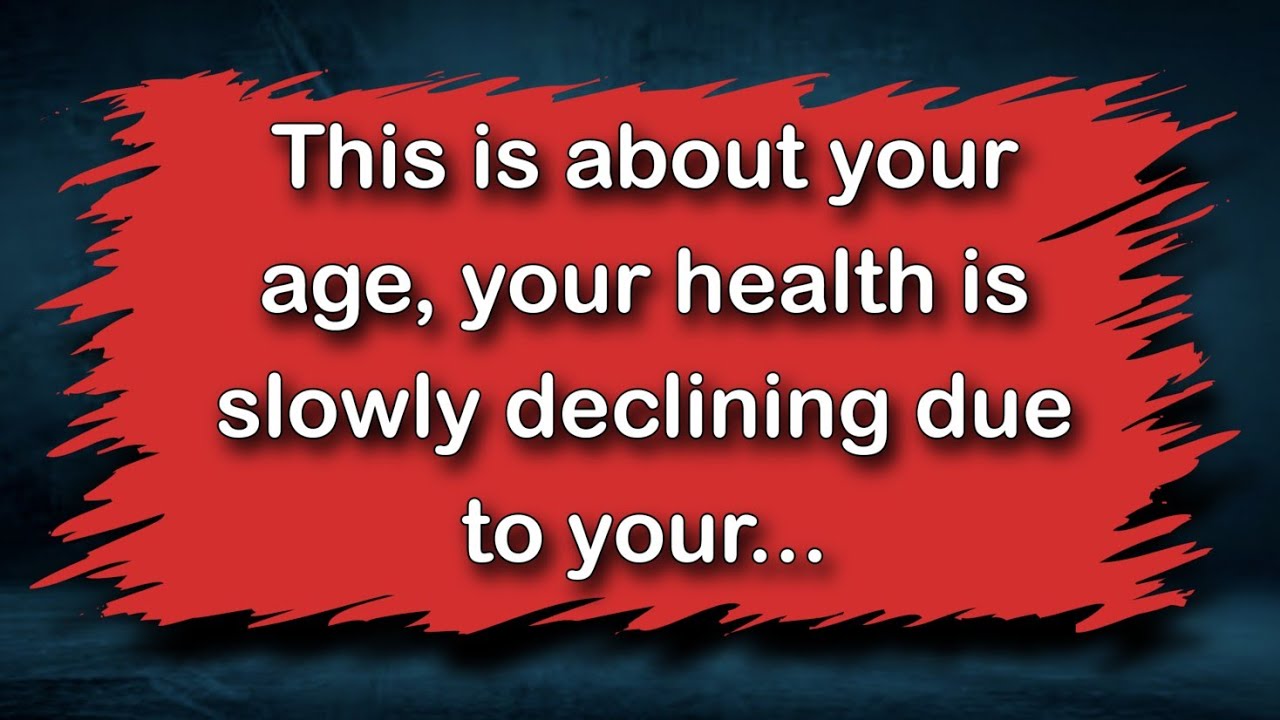 Your health is slowly declining due to your... - YouTube