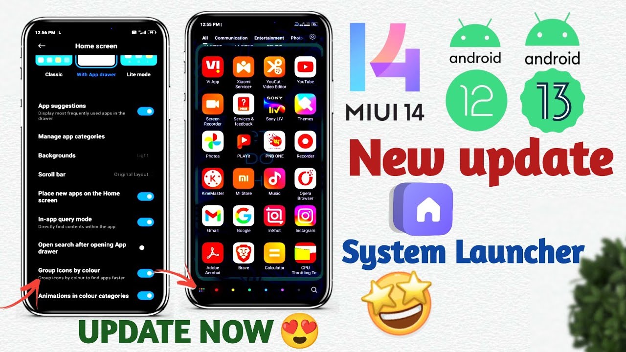 Official- Install New System Launcher| Miui 14 new feature| Group Icons ...
