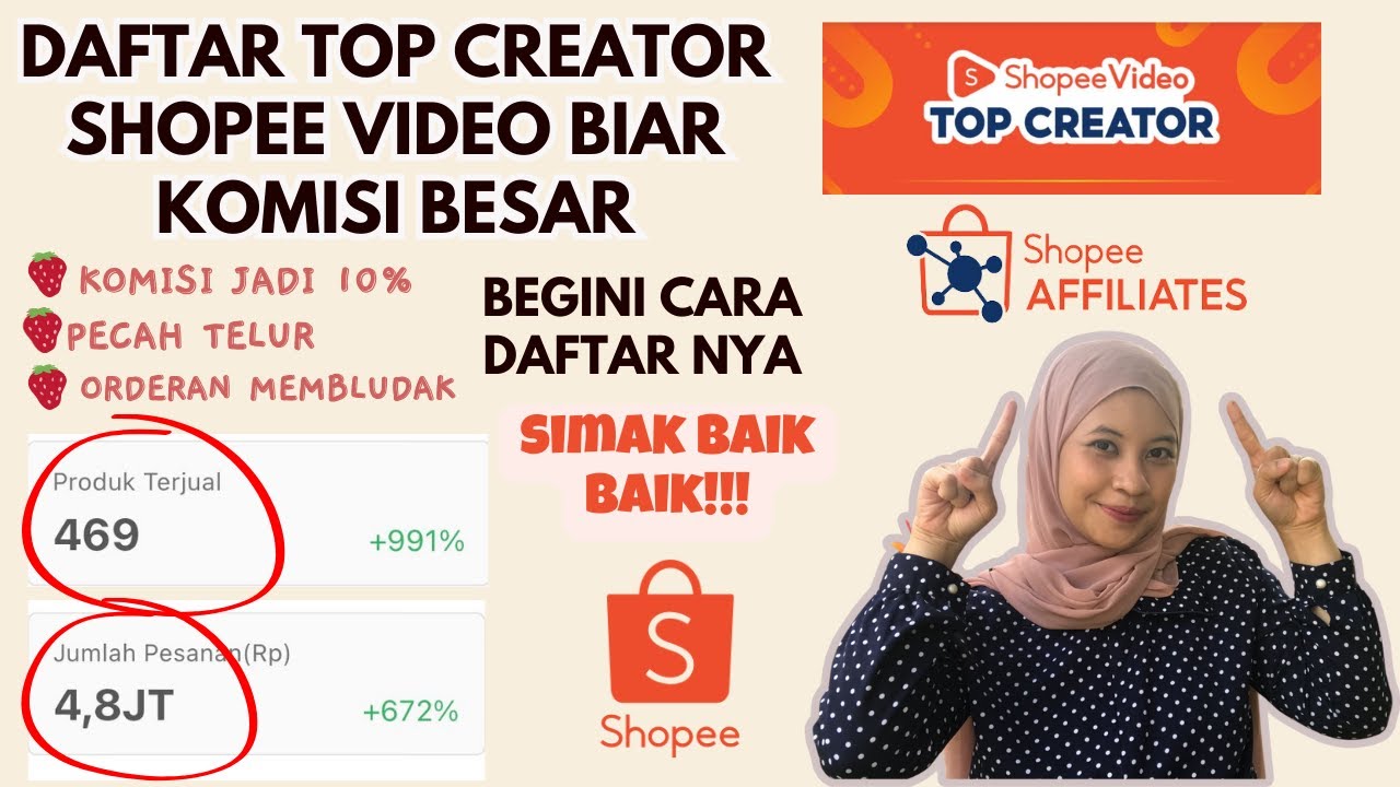 DAFTAR TOP CREATOR SHOPEE VIDEO KOMISI JADI BESAR (shopee affiliate program) - YouTube