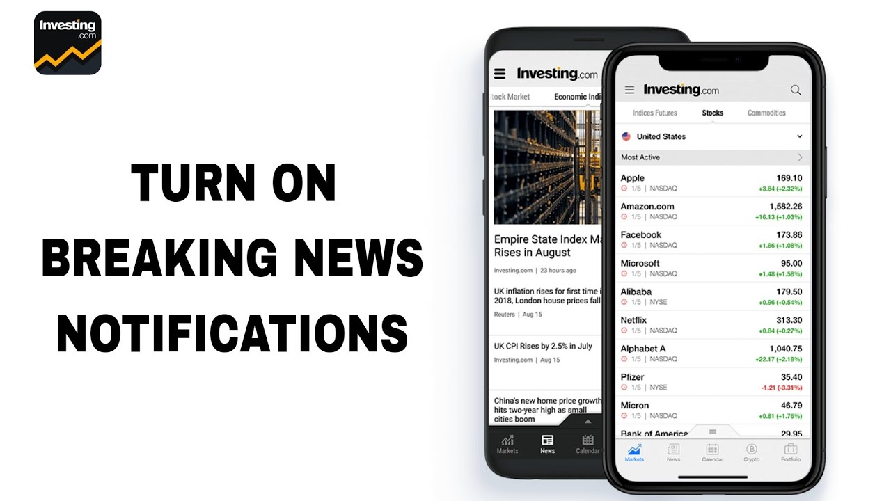 How To Turn On Breaking News Notifications On Investing.com App - YouTube